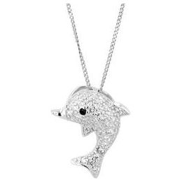 Adelia&acute;s Kettenanh&auml;nger ADELIA ́S "Kinder Anh&auml;nger &ndash; Delfin Anh&auml;nger aus 925 Silber mit Zirkonia", silber, Schmuckanh&auml;nger, M&auml;dchen, Silber 925 (Sterlingsilber), Kettenanh&auml;nger, Ideal zum Verschenken &ndash; schlicht und stilvoll