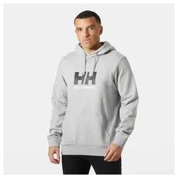 Kapuzensweatshirt Helly Hansen "HH LOGO HOODIE 3.0", Herren, Gr. L, grau melange, Obermaterial: 100% Baumwolle. Futter: 100% Baumwolle, Sweatshirts, sportliche Passform, mit K&auml;ngurutasche