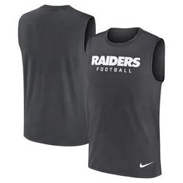 T-Shirt Nike "Nike Shirt Las Vegas Raiders Nike Dri-FIT Legend Muscle Tank", Damen, Gr. L, grau, 100% Polyester, Shirts T-Shirt