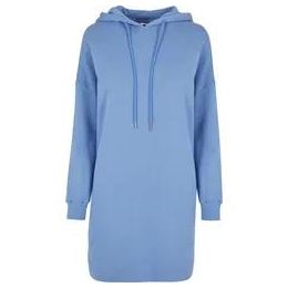 Shirtkleid Urban Classics "Urban Classics Damen Ladies Organic Oversized Terry Hoody Dress", Damen, Gr. XS, US-Gr&ouml;&szlig;en, horizonblau, 100% Baumwolle, unifarben, oversize, ohne Ausschnitt, Kleider Shirtkleid