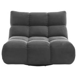 1,5-Sitzer Home Affaire "Cozy Bubble, 360 drehbarer Sessel, Breite 107cm", anthrazit, B:112cm H:85cm T:108cm, 95% Polyester, 5% Nylon, Sofas, mit eleganter Steppung, Rundumbezug & weicher Polsterung