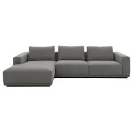 Ecksofa Musterring "JustB PM200, mit Holzrahmen in schwarz", anthrazit, B:316cm H:78cm T:166cm, 94% Polyester, 6% Nylon, Sofas, Ecksofa, Anreihsofa rechts & Longchair links, mit Armlehnen, inkl. R&uuml;ckenkissen