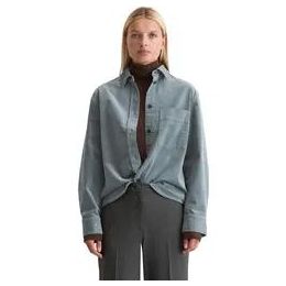 Marc O'Polo Hemdjacke MARC O'POLO "aus Organic Cotton Stretch", Damen, Gr. 32, slate blau, Obermaterial: 98% Baumwolle, 2% Elasthan, unifarben, loose fit, Manschette, Jacken