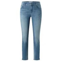 Bequeme Jeans AENGELS "AENGELS Skinny Ankle Zip", Damen, Gr. 34, Normalgr&ouml;&szlig;en, dirty blau used destroyed, 89% Baumwolle, 8% Polyester, 3% Elasthan, unifarben, Jeans