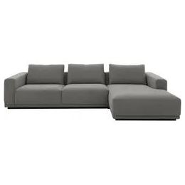 Ecksofa Musterring "JustB PM200, mit Holzrahmen in schwarz", anthrazit, B:316cm H:78cm T:166cm, 94% Polyester, 6% Nylon, Sofas, Ecksofa, Anreihsofa links & Longchair rechts, mit Armlehnen, inkl. R&uuml;ckenkissen