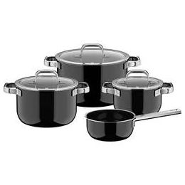 Topf-Set WMF "Fusiontec Mineral Pro", schwarz, T&ouml;pfe, kratzfeste Oberfl&auml;che, w&auml;rmereduzierende Hohlgriffe, Made in Germany