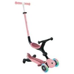 Tretroller Globber "GO-UP ACTIVE LIGHTS 360, mit Leuchtrollen", pastellrosa, Roller, KinderB:29cm L:67cm, Aufsitzrad, Laufrad und Scooter, B:29cm L:67cm