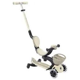Tretroller Globber "GO-UP BABY 360 LIGHTS, mit Leuchtrollen und Leuchtmodul", taupe, Roller, KinderB:30cm L:75cm, Aufsitzrad, Laufrad und Scooter in Einem, B:30cm L:75cm
