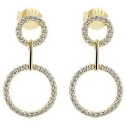 Adelia&acute;s Paar Ohrh&auml;nger ADELIA ́S "Damen Ohrringe &ndash; Ohrstecker aus 925 Silber", Damen, Gr. Damen, Silber 925 (Sterlingsilber), gold, Ohrringe, Ideal zum Verschenken &ndash; schlicht und stilvoll