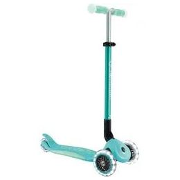 Tretroller Globber "ELITE GLOW LIGHTS, mit Leuchtrollen und Glow-Effekt", mint, Roller, KinderB:28cm L:58cm, B:28cm L:58cm