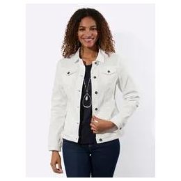 Jeansjacke Inspirationen, Damen, Gr. 36, wei&szlig;, 72% Baumwolle, 25% Polyester, 3% Elasthan, unifarben, Jacken Jeansjacke