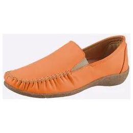 Slipper Loretta, Damen, Gr. 36, orange, Glattleder, Schuhe Slipper