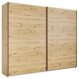Schwebet&uuml;renschrank Rauch "Kleiderschrank Dreht&uuml;renschrank Schrank Garderobe KRONACH TOPSELLER", braun (eiche artisan, griffleisten grau), B:261cm H:210cm T:59cm, Holzwerkstoff, Schr&auml;nke, Schwebet&uuml;renschrank, optional ohne, mit 1 oder 2 Spiegel, viel Stauraum MADE IN GERMANY