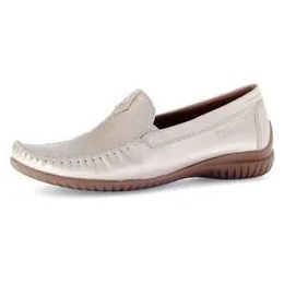 Mokassin Gabor "Mokassin", Damen, Gr. 37,5, gold, Schuhe Mokassin