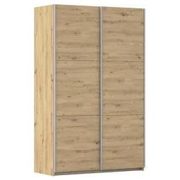 Schwebet&uuml;renschrank Rauch "Kleiderschrank Dreht&uuml;renschrank Schrank Garderobe KRONACH TOPSELLER", braun (eiche artisan, griffleisten alu), B:131cm H:210cm T:59cm, Holzwerkstoff, Schr&auml;nke, Schwebet&uuml;renschrank, optional ohne, mit 1 oder 2 Spiegel, viel Stauraum MADE IN GERMANY