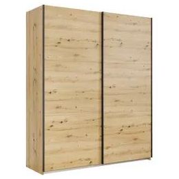 Schwebet&uuml;renschrank Rauch "Kleiderschrank Dreht&uuml;renschrank Schrank Garderobe KRONACH TOPSELLER", braun (eiche artisan, griffleisten grau), B:175cm H:210cm T:59cm, Holzwerkstoff, Schr&auml;nke, Schwebet&uuml;renschrank, optional ohne, mit 1 oder 2 Spiegel, viel Stauraum MADE IN GERMANY