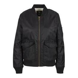 Bomberjacke BRANDIT "Brandit Brandit Women Sherpa Jacket", Damen, Gr. 3XL, schwarz, 100% Polyamid, unifarben, normal, amerikanischer Ausschnitt, Jacken Bomberjacke