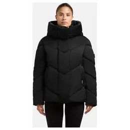 Winterjacke Khujo "Olsa2", Damen, Gr. XS (34), schwarz, Obermaterial: 100% Polyester. Innenfutter: 100% Polyester. Wattierung: 100% Polyester. &Auml;rmelfutter: 100% Polyester, tailliert h&uuml;ftbedeckend, hoch geschlossener Ausschnitt, &Auml;rmel ohne &Auml;rmelschlitz Rippb&uuml;ndchen, Jacken Winterjacke, Gef&uuml;tterte Steppjacke mit Kapuze