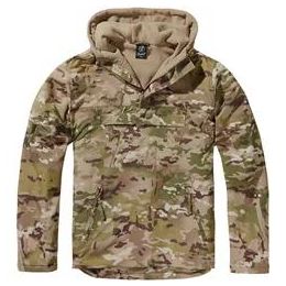 Anorak BRANDIT "Brandit Herren Fleece Pull Over Windbreaker", Herren, Gr. 4XL, tactical camo, 100% Polyester, mehrfarbig, normal, ohne Ausschnitt, Jacken