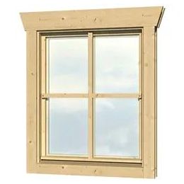 Skan Holz Fenster SKANHOLZ "Einzelfenster", natur, B:57,5cm H:70,5cm, Glas, Massivholz, Fenster, Anschlag links