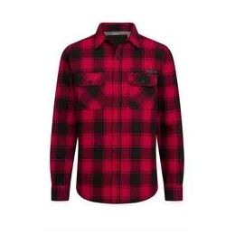 Langarmhemd BRANDIT "Brandit Herren Checked Shirt", Herren, Gr. XXL, US-Gr&ouml;&szlig;en, rot, schwarz, 100% Baumwolle, normal, Hemden