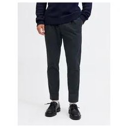 Jack & Jones Jogginghose JACK & JONES "JPSTACE CEASER STRUCTURE JOGGER", Herren, Gr. XS, N-Gr, blau (schwarz navy), Web, Obermaterial: 100% Baumwolle, unifarben, regular fit kn&ouml;chellang, Hosen Jogginghose