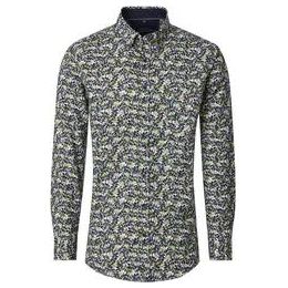 Langarmhemd Casamoda "Casamoda Freizeithemd Print", Herren, Gr. XL, Normalgr&ouml;&szlig;en, gr&uuml;n, 100% Baumwolle, bedruckt, comfort fit, Hemden