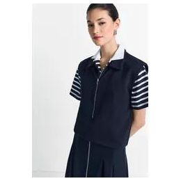 Jerseyweste RICHROYAL, Damen, Gr. M, midnight blau, Jersey, Obermaterial: 71% Polyester, 23% Viskose, 6% Elasthan, gerade normal, Westen, Jersey, mit Metallrei&szlig;verschluss