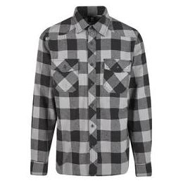 Langarmhemd BRANDIT "Brandit Herren Checked Shirt", Herren, Gr. XXL, US-Gr&ouml;&szlig;en, schwarz, charcoal, 100% Baumwolle, normal, Hemden
