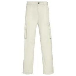Cargohose DROPSIZE "Dropsize Herren Dropsize Single Cargo Pocket Workwear Pants", Damen, Gr. W34, Normalgr&ouml;&szlig;en, beige, 65% Polyester, 35% Baumwolle, unifarben, loose fit, Hosen Cargohose