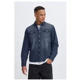 Jeanshemd Blend "BHDargo", Herren, Gr. XXL, US-Gr&ouml;&szlig;en, denim unwashed blau, Denim/Jeans, 100% Baumwolle, unifarben, Basic, Basic normal, ohne Ausschnitt, mit Knopf, Hemden Jeanshemd, Modernes Langarmhemd mit Brusttasche