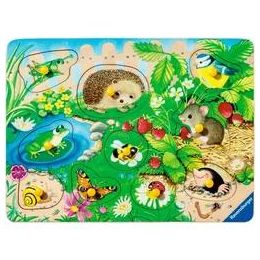 Puzzle Ravensburger "Meine Gartenfreunde", bunt, Puzzles, KinderB:24cm H:18cm, Holz, Made in Europe, B:24cm H:18cm