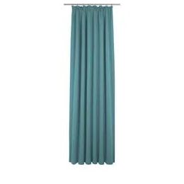 Vorhang ADAM "Uni Collection", blau (t&uuml;rkis), B:142cm H:365cm, Baumwolle (Bio-Baumwolle), Gardinen, aus 100% Bio-Baumwolle, Vorhang nach Wunschma&szlig;