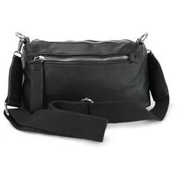 Schultertasche Harpa "BRIAR", Damen, Gr. B/H/T: 27cm x 16cm x 27cm, schwarz, Baumwolle, unifarben, Taschen Schultertasche, mit vielen F&auml;chern
