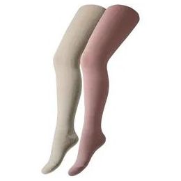 Strumpfhose Camano "ca-soft", Kinder, Gr. 122/128, s.rose, sanftes wei&szlig;, Obermaterial: 75% Baumwolle, 22% Polyamid, 3% Elasthan, elastisch, Strumpfhosen Strumpfhose, mit elastischem Bund