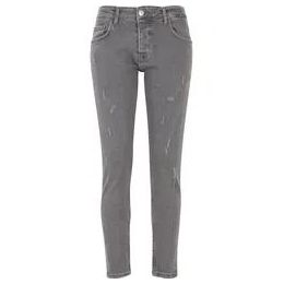 Bequeme Jeans 2Y Premium "2Y Premium Herren 2Y Destroyed Skinny Cropped Denim", Herren, Gr. 30, Normalgr&ouml;&szlig;en, grau, 97% Baumwolle, 3% Elasthan, unifarben, Jeans