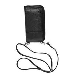 Handytasche Harpa, Gr. B/H/T: 12cm x 20cm x 2cm, schwarz, Leder, unifarben, Taschen, mit Geldb&ouml;rsenfunktion