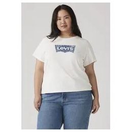 Levi's T-Shirt LEVI'S PLUS "PL PERFECT TEE", Damen, Gr. XXL (50/52), plus bandana bw fill t3 hellwei&szlig;, Single Jersey, Obermaterial: 100% Baumwolle, Shirts T-Shirt