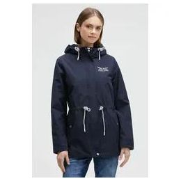 Funktionsjacke SOCCX, Damen, Gr. S, blau, Web, Material: 55% Baumwolle, 45% Polyamid, Futter: 100% Polyester, unifarben, regular fit lang, eingesetzt Windstopperb&uuml;ndchen, Jacken Funktionsjacke, mit Windbreaker-B&uuml;ndchen und Waterproof-Eingrifftaschen