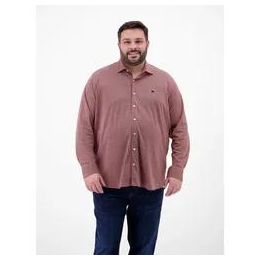 Karohemd Lerros "&Uuml;bergr&ouml;ssen-Hemd mit Minimal-Karomuster", Herren, Gr. 5XL, extraweit, scandinavian rot, 100% Baumwolle, Hemden Karohemd