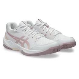 Hallenschuh asics "GEL-TASK 4", Damen, Gr. 39, wei&szlig;, morganite, Textil, Schuhe Hallenschuh