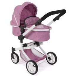 Bayer Chic 2000 Kombi-Puppenwagen CHIC2000 "Mika", rosa (jeans pink), Puppenwagen, KinderB:41cm H:82cm T:73cm, Kunststoff, Metall, Stoff, mit schwenkbaren Vorderr&auml;dern, B:41cm H:82cm T:73cm