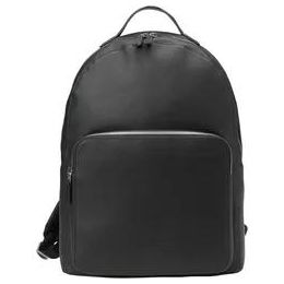 Marc O'Polo Rucksack MARC O'POLO "aus einer Lederalternative aus recyceltem Polyester", Herren, Gr. B/H/T: 34cm x 45cm x 16cm, schwarz, unifarben, Rucks&auml;cke Rucksack