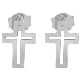 Adelia&acute;s Paar Ohrh&auml;nger ADELIA ́S "Damen Ohrringe &ndash; Ohrstecker Kreuz aus 925 Silber", Damen, Gr. Damen, Silber 925 (Sterlingsilber), silber, Ohrringe, Perfekt als Geschenk f&uuml;r besondere Menschen