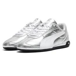 Sneaker Puma "Replicatch Metallic Whisper Sneakers Damen", Herren, Gr. 36, silber wei&szlig; metallic, Obermaterial: Textil, Synthetik. Futter: Textil. Innensohle: Textil. Laufsohle: Gummi, Schuhe Sneaker