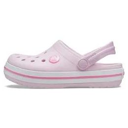 Clog Crocs "Crocband Clog K", Jungen, Gr. 29, rosa (rosa, wei&szlig;), CrosliteTM, kontrastfarbene Details, Schuhe Clog, Sommerschuh, Schlappen, Hausschuh, Badeschuh mit Kontrast-Akzenten