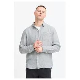 Langarmhemd Blend "BHBobby Shirt stripe", Herren, Gr. M, US-Gr&ouml;&szlig;en, marineblaus, 55% Leinen, 45% Viskose, regular fit, ohne Ausschnitt, 1-Knopf-Manschette, Hemden, Stilvolles Langarmhemd aus Leinenmix
