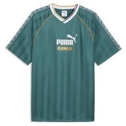 Trainingsshirt Puma "KING Relaxed Fu&szlig;balltrikot Erwachsene", Damen, Gr. XXL, emerald ice gr&uuml;n, Obermaterial: 100% Polyester. Rippe: 95% Polyester, 5% Elasthan, bedruckt, relaxed fit, V-Ausschnitt, Shirts
