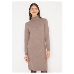 Strickkleid Cecil, Damen, Gr. L (42), US-Gr&ouml;&szlig;en, chocolate mousse melange, Web, 33% Polyester, 31% Polyacryl, 24% Baumwolle, 12% Nylon, meliert, comfort fit knieumspielend, hoch geschlossener Ausschnitt, B&uuml;ndchen, Kleider Strickkleid, knielang