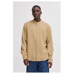 Langarmhemd Blend "BHBobby Shirt mandarin", Herren, Gr. S, US-Gr&ouml;&szlig;en, cornstalk, 55% Leinen, 45% Viskose, unifarben, regular fit, ohne Ausschnitt, gerader Abschluss, Hemden, Stilvolles Langarmhemd aus Leinenmix